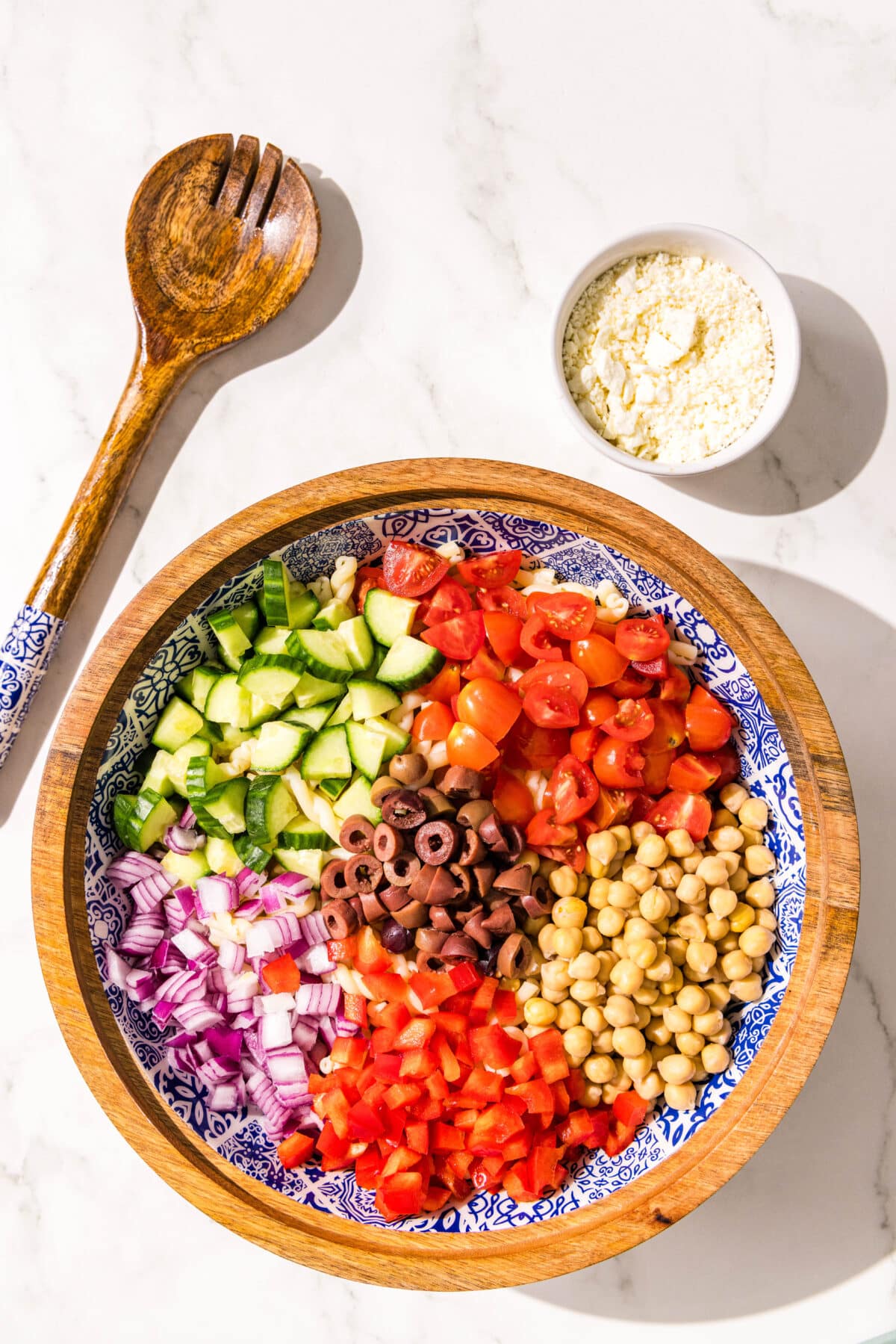 Greek Caesar Pasta Salad - HealthyGirl Kitchen